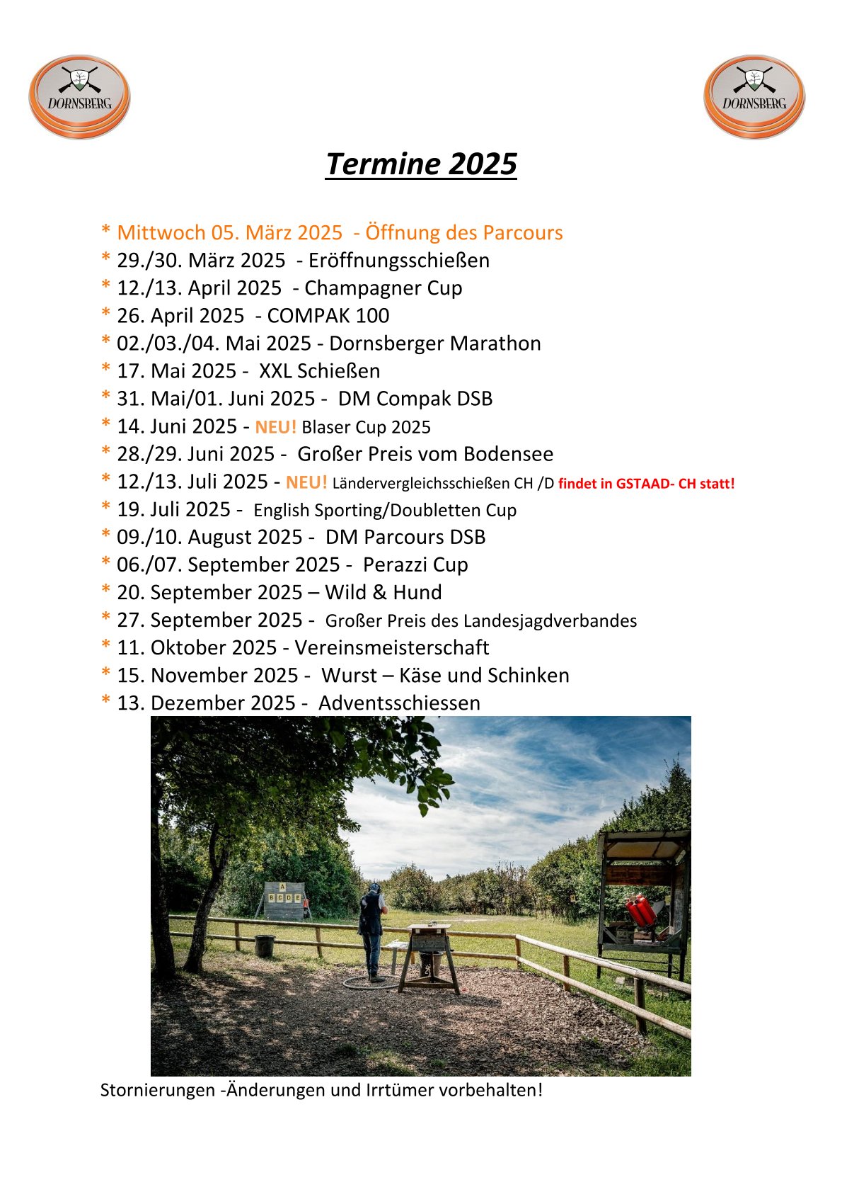 Termine – Dornsberg Schützen e.V.